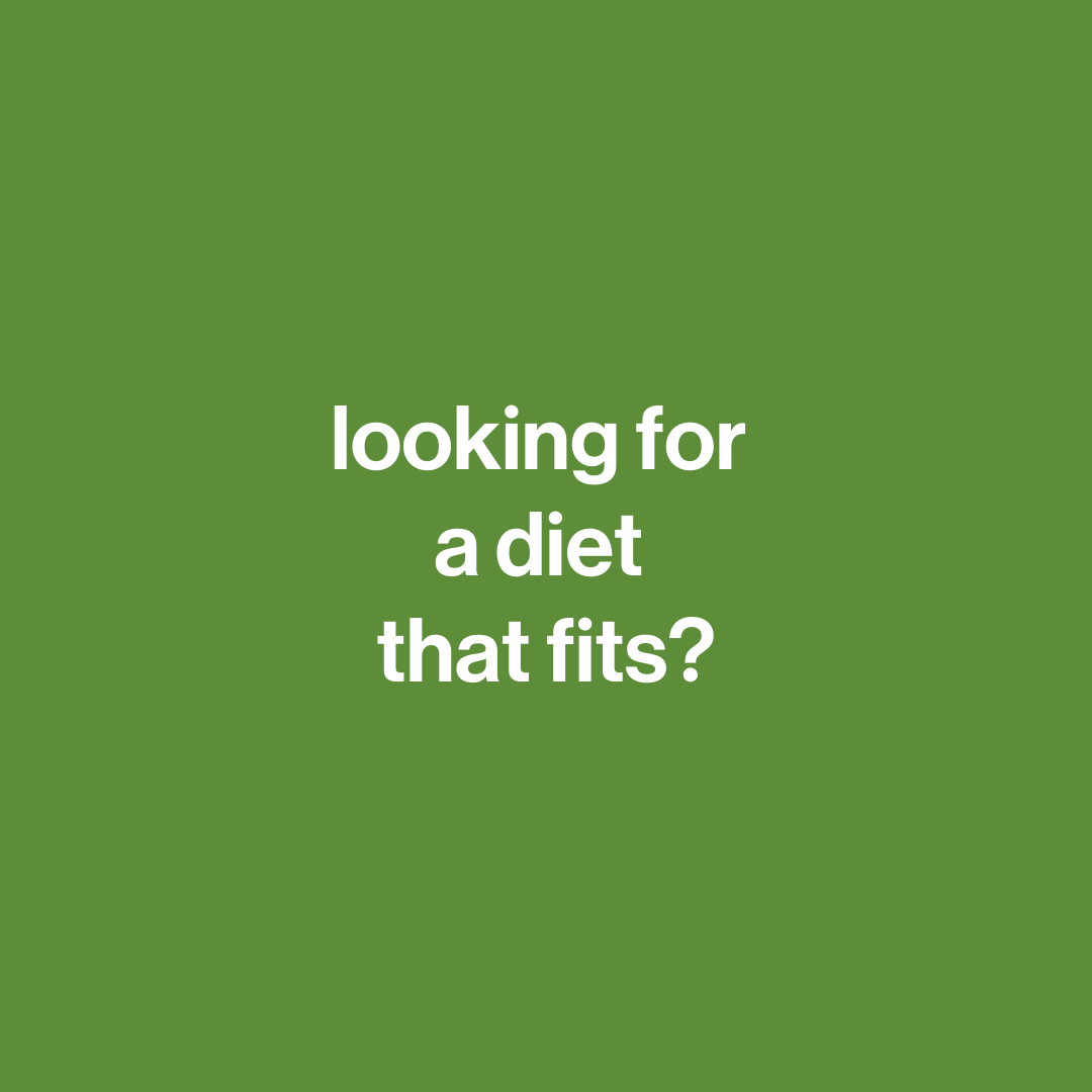 find the diet that fits – happy being